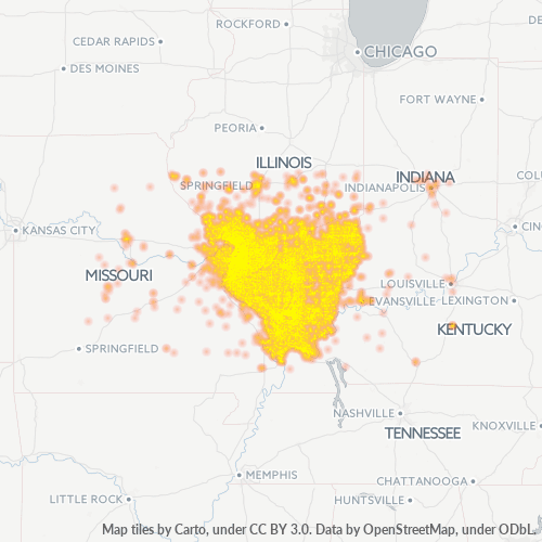 Código de Área 618, Illinois - Cybo