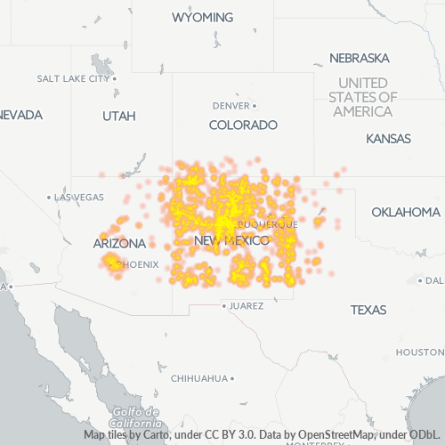 Código de Área 505, Nuevo México - Cybo