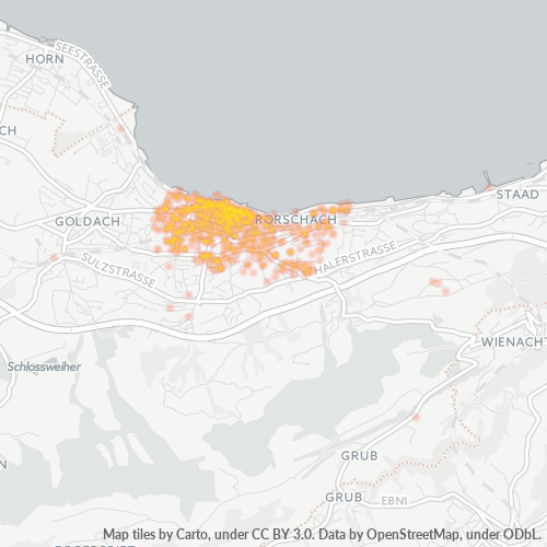 Postleitzahl 9400 - Rorschach, Kanton St. Gallen - Cybo